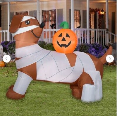 4.5' MUMMY DOG - LAB HALLOWEEN INFLATABLE BY GEMMY - NEW | eBay
