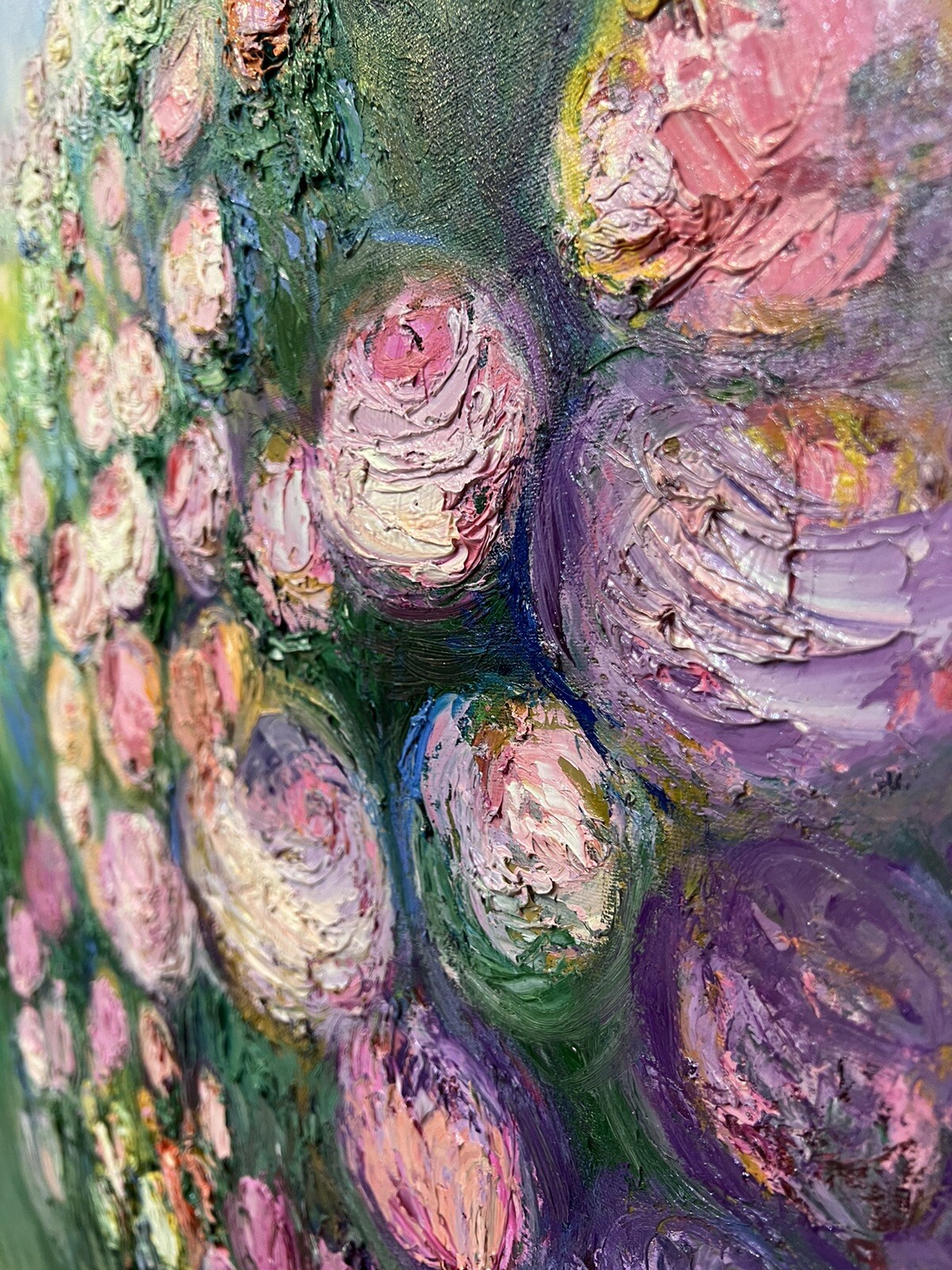 YOLI, Yolanda Razzeto. 40 X 50 Oil On Canvas, 1995, Cottage Flowers. | eBay