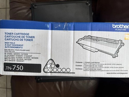 Brother TN750 Black High Yield Toner Cartridge Genuine NEW SEALED. | eBay