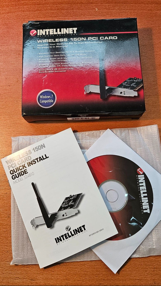Intellinet Wireless 150N PCI Card, with Antenna. In open box, unused | eBay