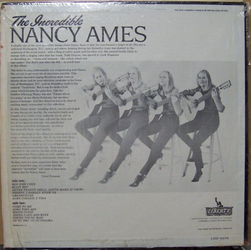 NANCY AMES - THE INCREDIBLE NANCY AMES - 1960's LP VINYL RECORD | eBay