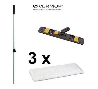 Vermop 40 cm Wischmop Set Sprint Plus Bodenwischer + 3 Mikrofaser Mop ...