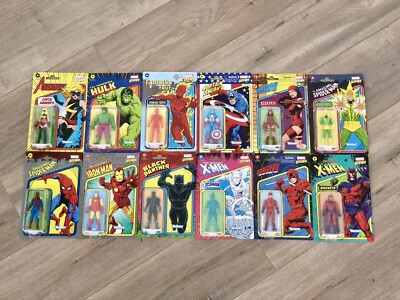 Marvel Legends Retro Kenner Complete Set Hasbro Lot 12 Action Figures 3 ...
