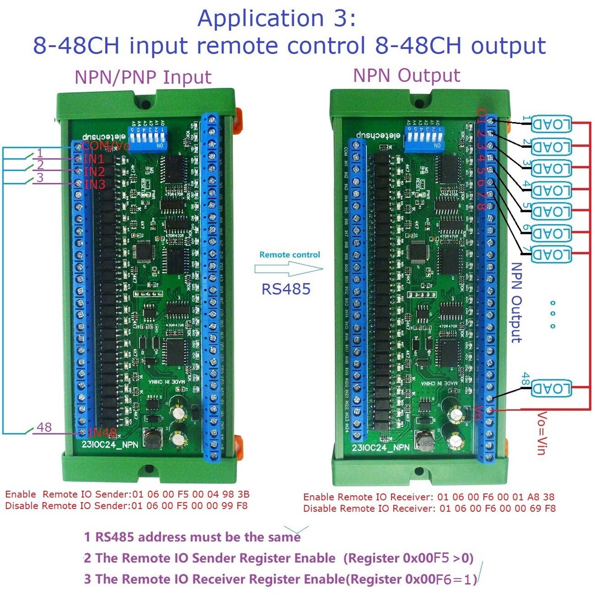 16 Channel Remote Control Circuit 16 Channel RS485 Digital Input
