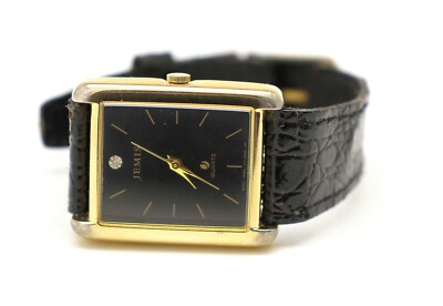 JEMIS Black Tone Leather Band Tank Women's Watch NEEDS Battery | eBay