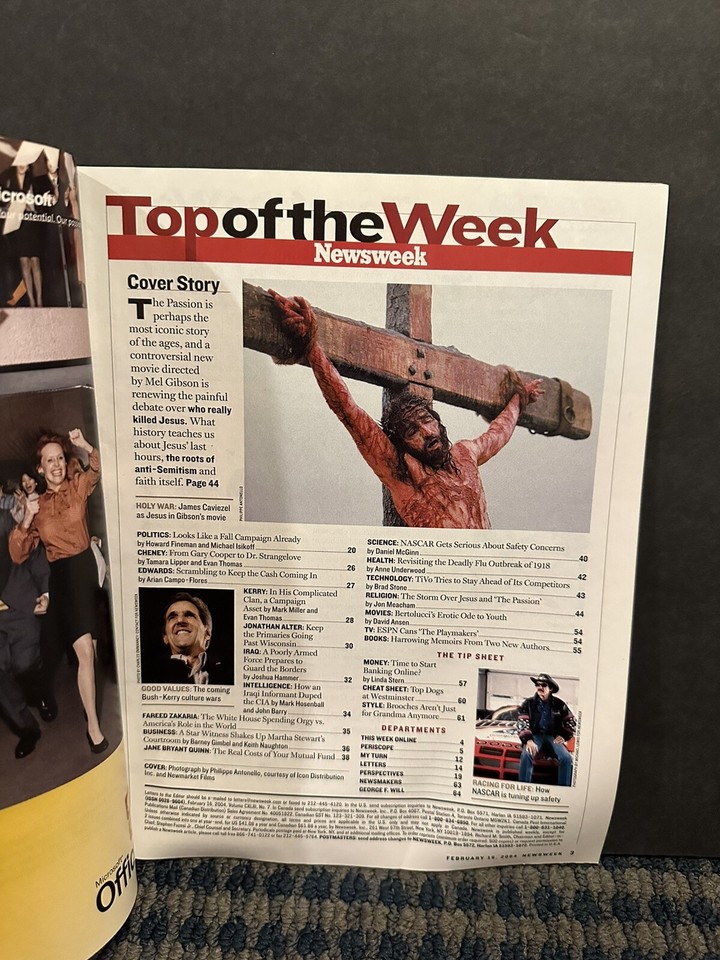 2004 February 16th Newsweek Magazine, Who Really Killed JESUS (MH622 ...