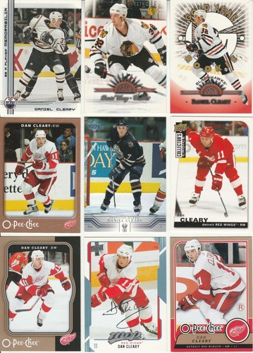 🏒 Huge 25 different DANIEL CLEARY cards lot RC 1997 - 2013 Oilers Red ...