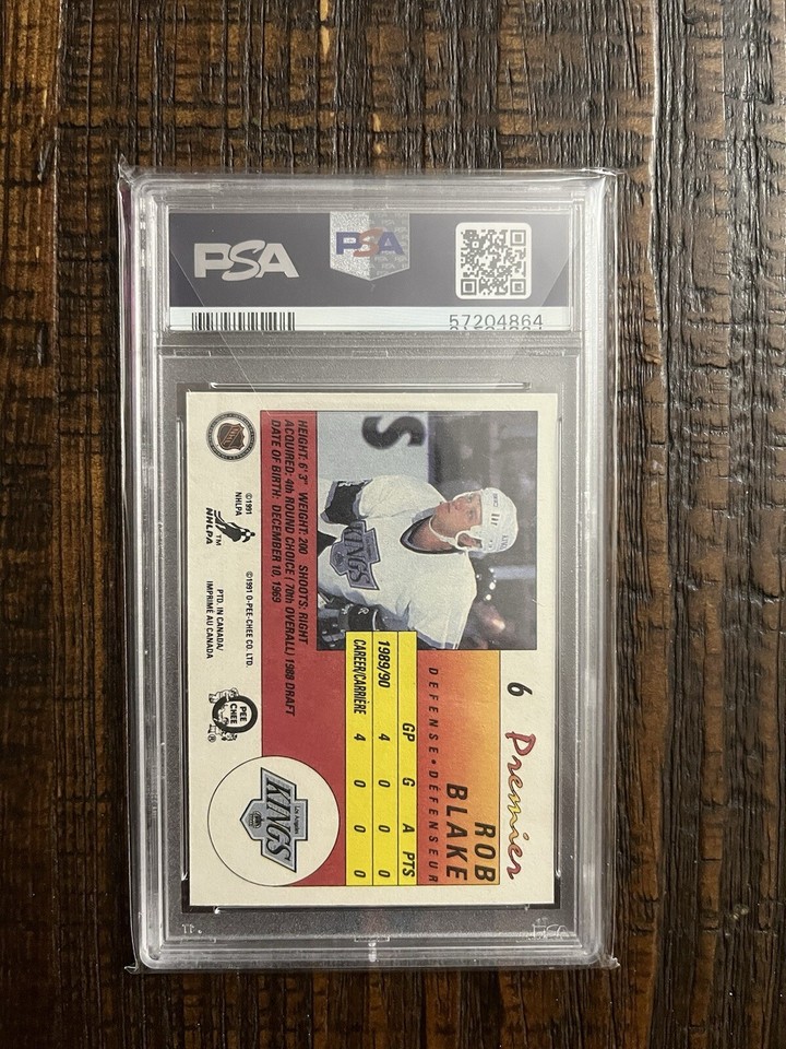 1990-91 OPC Premier Rob Blake Rookie Card #6 LA Kings Hall of Fame RC ...