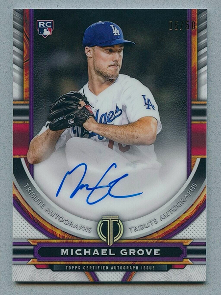2023 Topps Tribute - Tribute Autographs Purple #TA-MG Michael Grove /50 (AU, RC) for sale online ...
