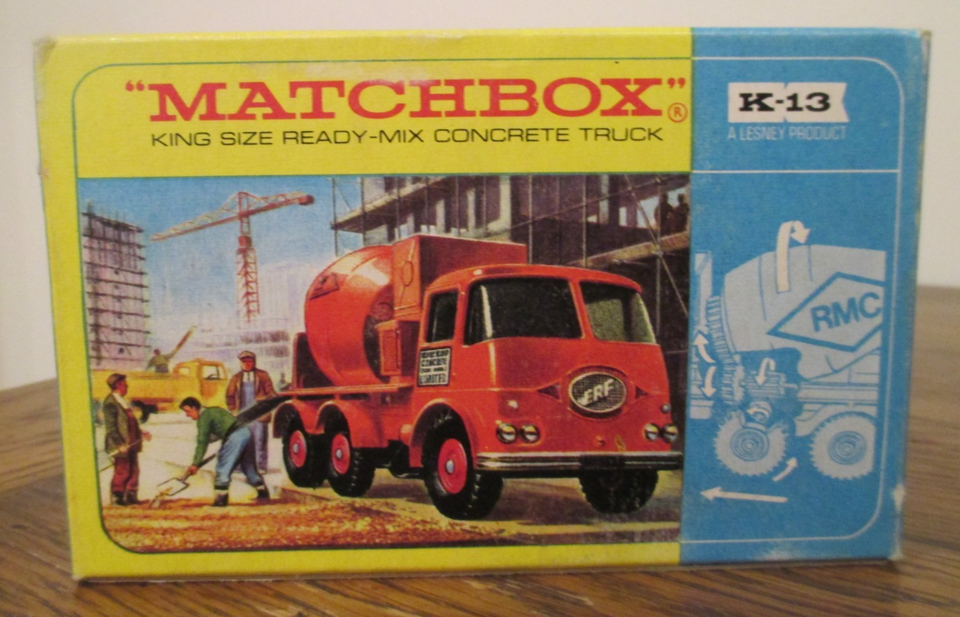 Matchbox Lesney King Size K-13 READY-MIX CONCRETE TRUCK. 'RMC' logo ...
