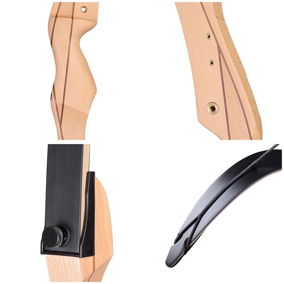 65" Recurve Long Bow Draw Right Hand Traditional Archery Hunting Take ...
