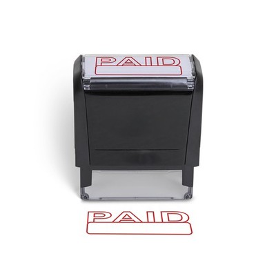 Accounting Paid Rubber Stamp, Self Inking Work Office Stamper, Black | eBay
