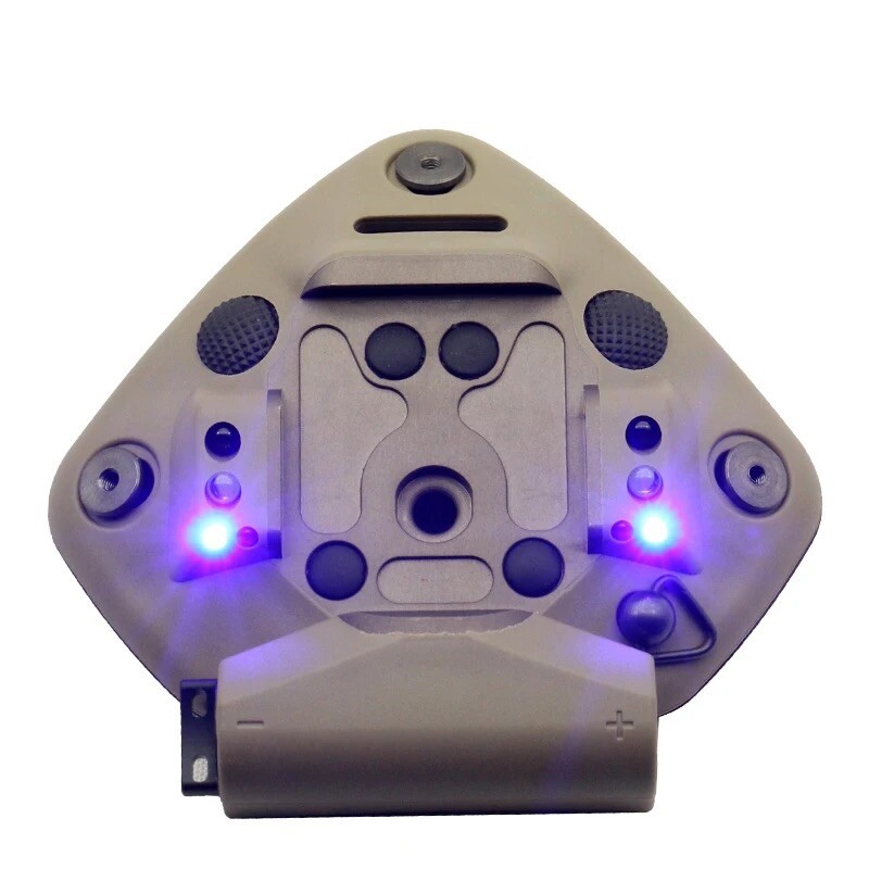 Black 3-Hole Combat Helmet Night Vision NVG NOD Mount Shroud ACH MICH ...