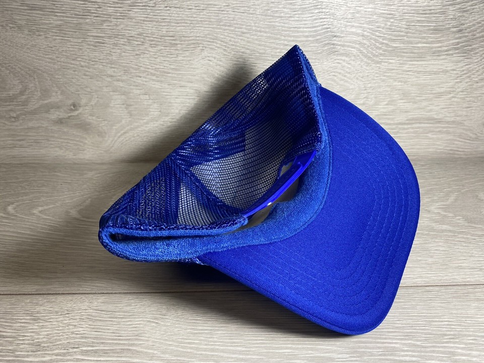 UPSIDE DOWN LA ROYAL BLUE CAP HAT 5 PANEL HIGH CROWN TRUCKER SNAPBACK ...