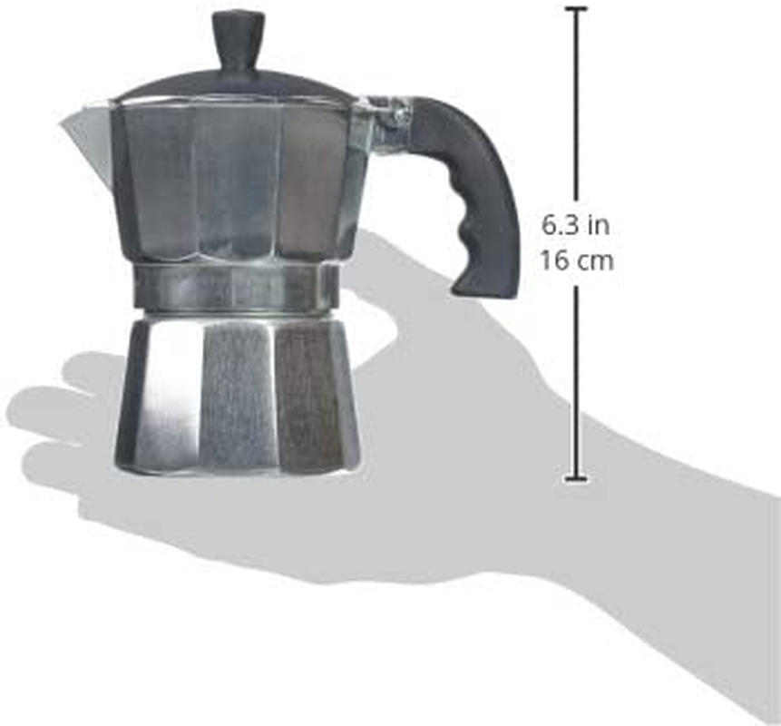 Aluminum Vintage Espresso Stovetop Coffee Maker 3-Cup, Silver K-Cup Pod ...