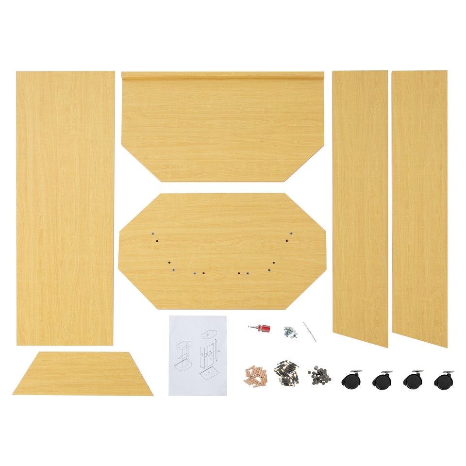 Mobile Presentation Stand Lectern Curved Conference Lectern Podium w ...