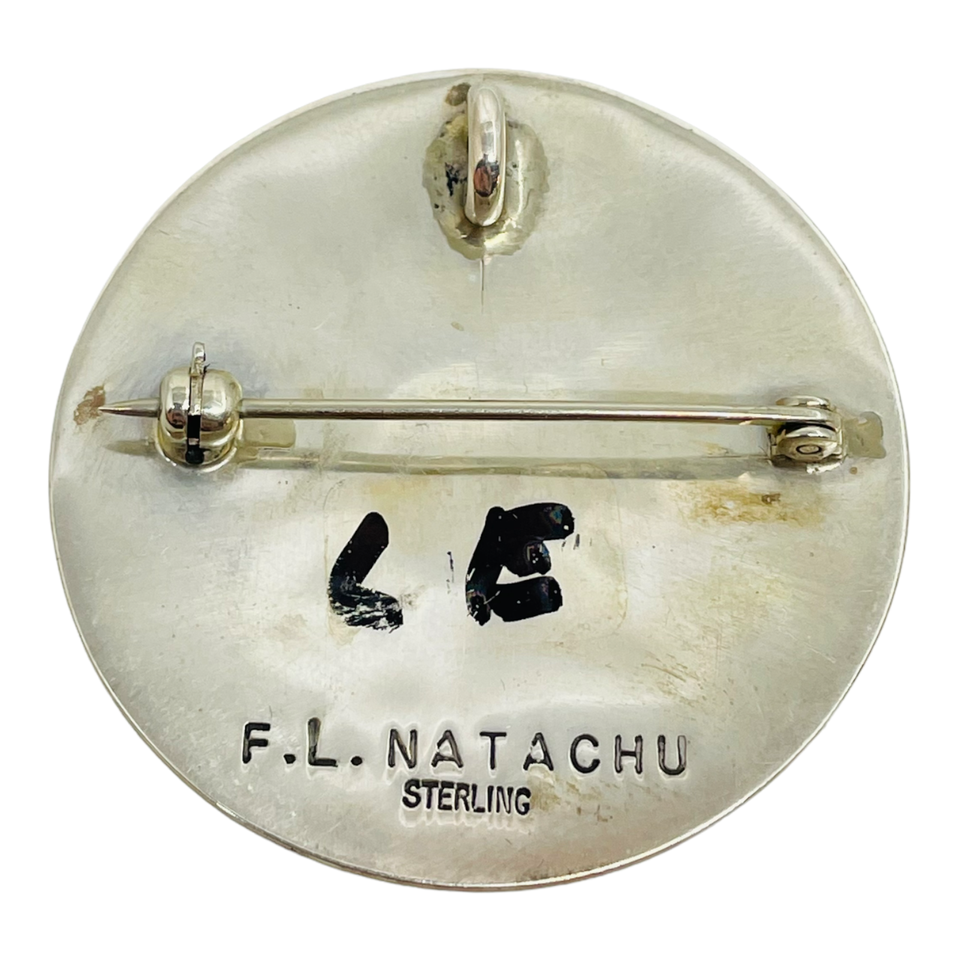 Fred Lolita Natachu Zuni Silver Multi Stone Inlay Southwest Gods Eye ...