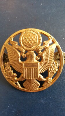 US ARMY WWII UNIFORM GOLD EAGLE IN CIRCLE PIN INSIGNIA 1-7/8 to 2" | eBay
