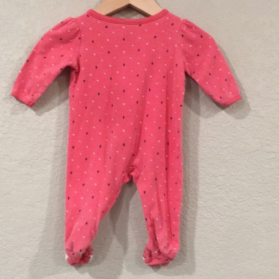 Little Wonders Baby 0-3M Ladybug Polka Dot Foot Sleeper 100% Cotton | eBay