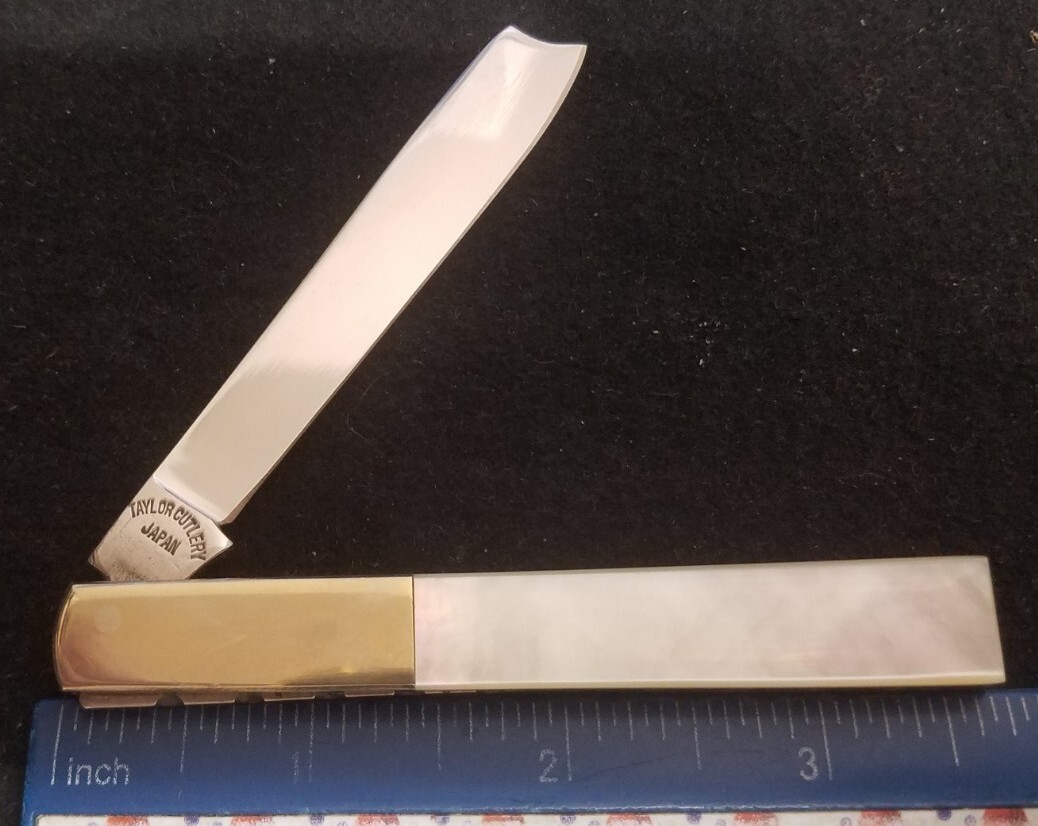 Taylor Cutlery Elk Horn 1982 Worlds Fair One Arm Razor Knife, Mother Of ...