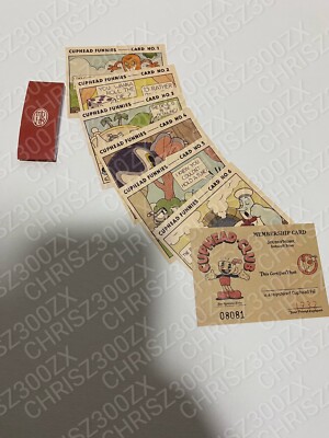 Cuphead Collector's Edition Cuphead Funnies 6 Cards + Club Membership Card MDHR | eBay