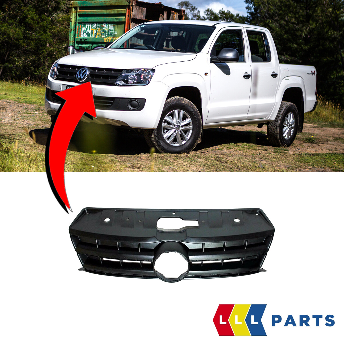 NEW GENUINE VW AMAROK FRONT CENTER RADIATOR GRILL 2HH8536539B9 | eBay UK