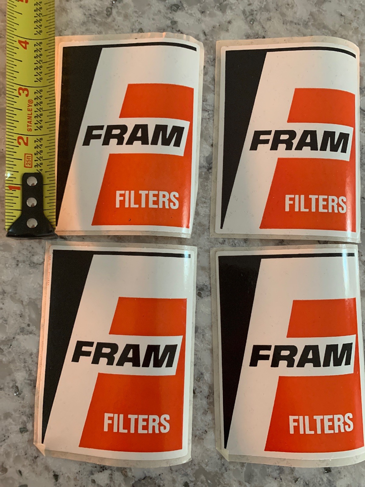FRAM FILTERS - Set of 4 Original Vintage 1960's 70's Racing Decals ...