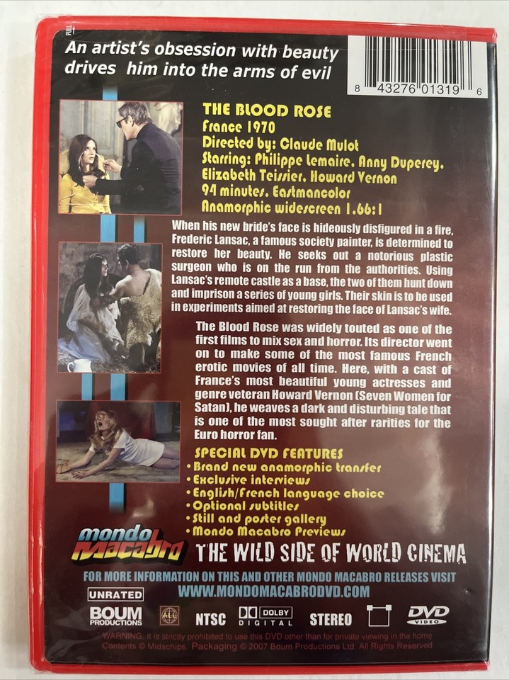 The Blood Rose (1970) Mondo Macabro DVD Rare & Out of Print *SEALED ...