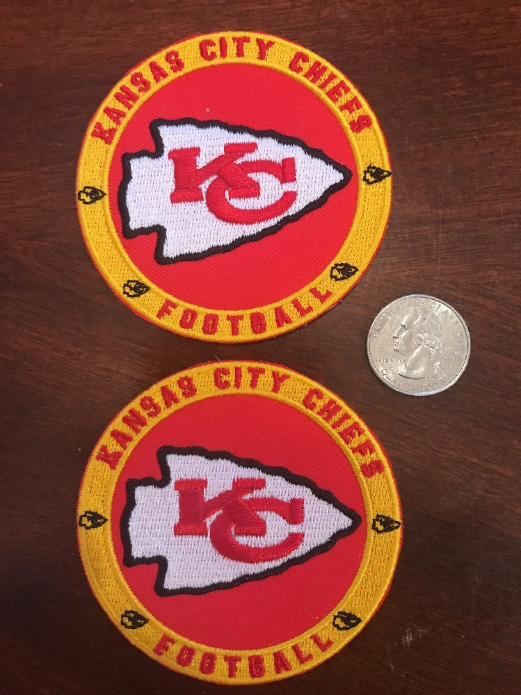 (2) KANSAS CITY CHIEFS Embroidered Iron On Patch Lot 3" | eBay