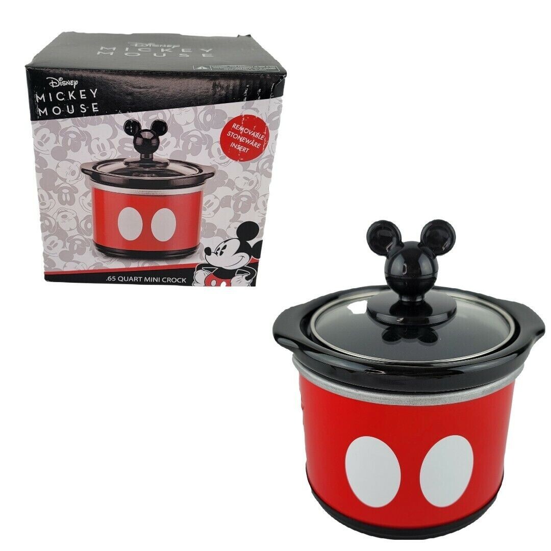 Disney Mickey Mouse Mini Crock Pot with Removeable Stoneware and Glass ...