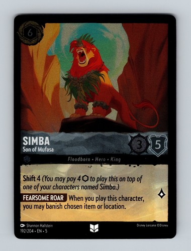Disney Lorcana - Shimmering Skies - Simba - Son of Mufasa (Cold Foil ...