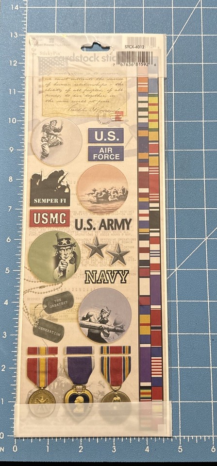 Paper House Sticker Value Pack 36 Pcs Military Army Navy USMC Air Force ...