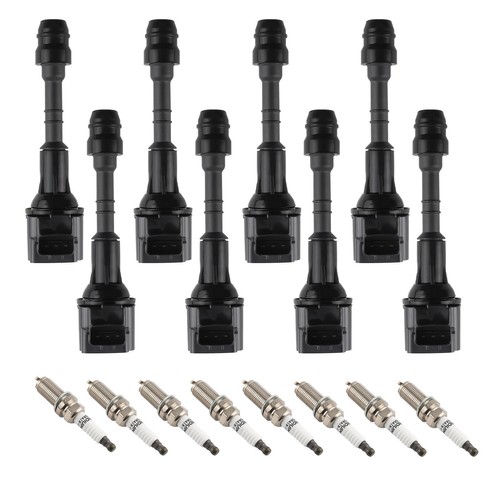 8x Ignition Coil & Iridium Spark Plug for Nissan Armada NV 2500 3500 ...