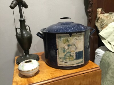 Enamel cold pack canner with advertising | eBay