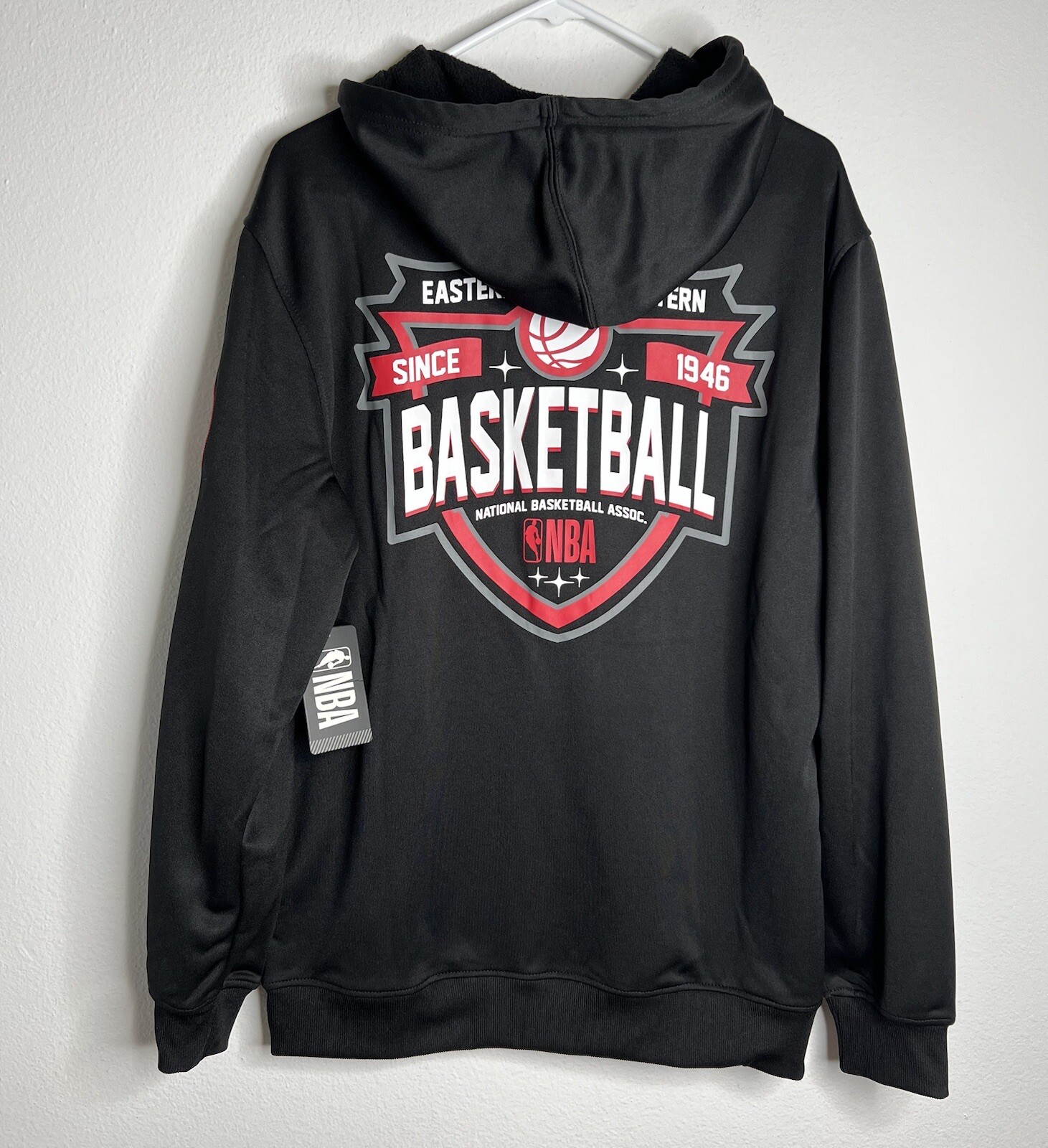 NBA Hoodie men’s Basketball Sweatshirt Black Red Medium Pullover | eBay