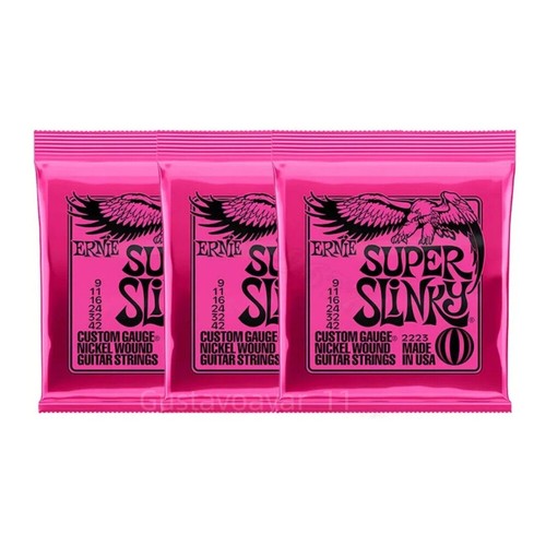 Ernie Ball Super Slinky Nickel Wound 3 Sets For Electric Guitar Strings ...