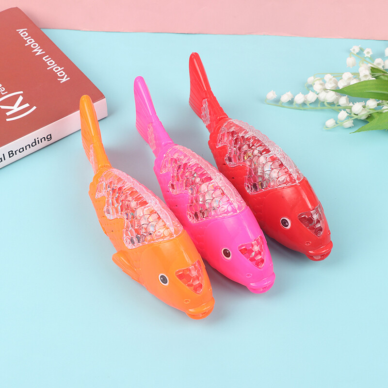 Simulation Swimming Electric Fish Toy Kids LED Lighting Music ...