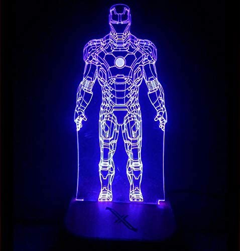Lampada 3D Led Iron Man | eBay