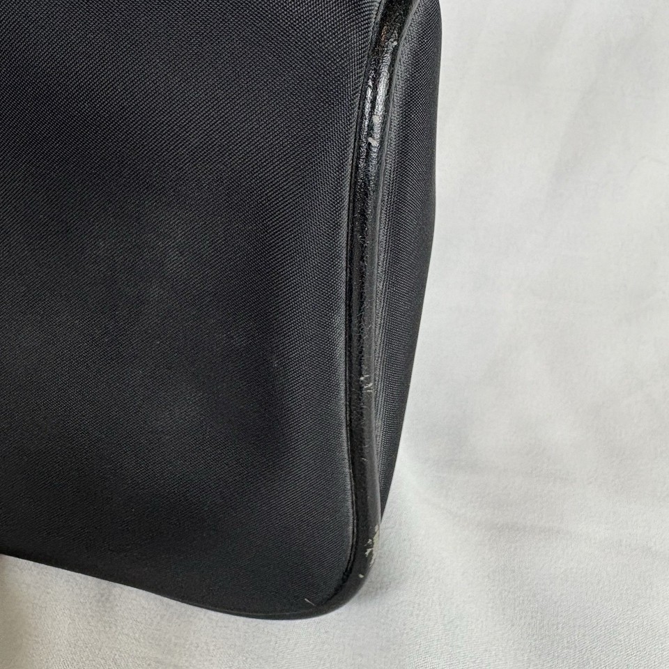 PRADA Milano Mini Bag Nylon Saffiano Leather Elements Black | eBay