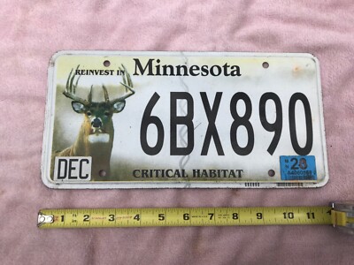 Minnesota MN Critical Habitat Automobile Truck License Plate Whitetail ...