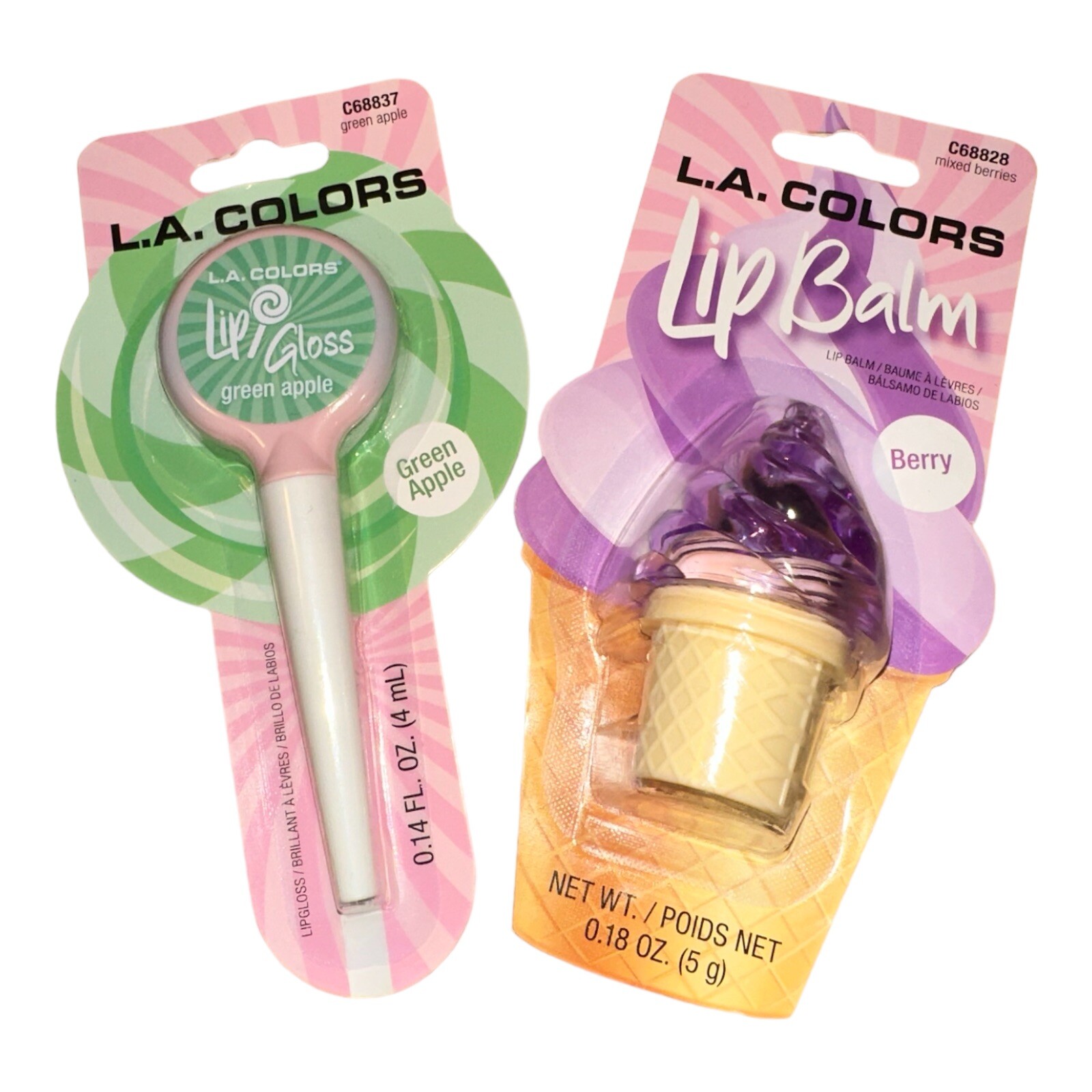 L.A Colors Green Apple Scented Lip Gloss And L.A Colors Lip Berry Balm ...