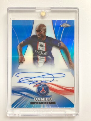 TOPPS PSG CHROME 2022-2023 DANILO ON CARD AUTOGRAPH 23/35 | eBay Australia