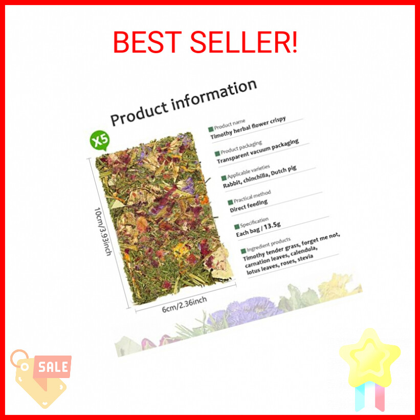 Rabbit Chew Toys, Chinchilla Treats for Dental Health, Natural Timothy ...