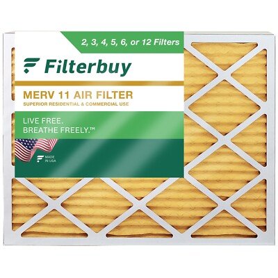Filterbuy 15x20x1 Pleated Air Filters, Replacement for HVAC AC Furnace ...