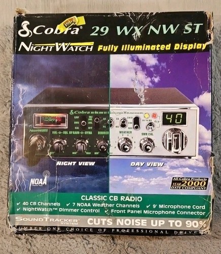 Vintage Cobra Night Watch 29 WX NW ST Sound Tracker Illuminated CB ...