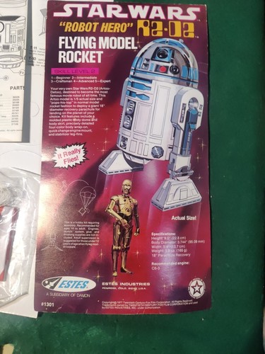 1977 Star Wars Robot Hero R2D2 Model Flying Rocket Kit | eBay