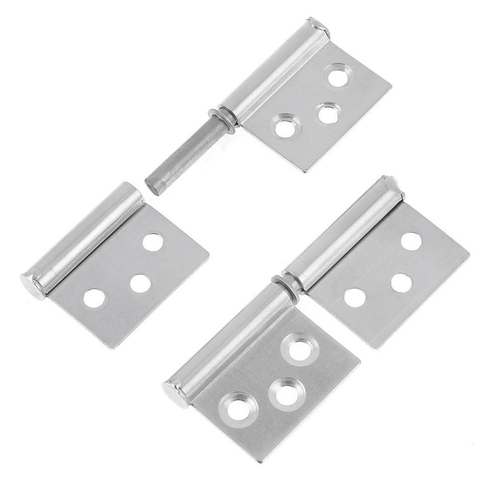 2 pc Stainless Steel Flag Type Window Door Cabinet Hinges 3.1" Length ...