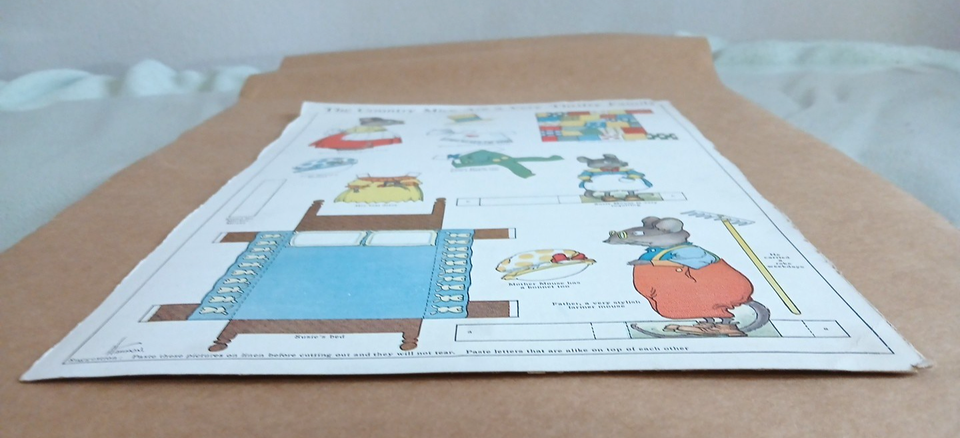Country Mice Rare Mid -Century Paper Cut Outs Ephemera Non-Catalogued ...