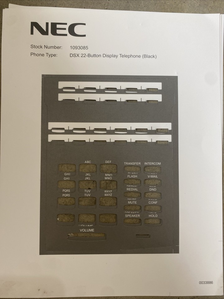 NEC DSX 22B Display Tel Black Phones With Handsets (LOT OF 4) | eBay