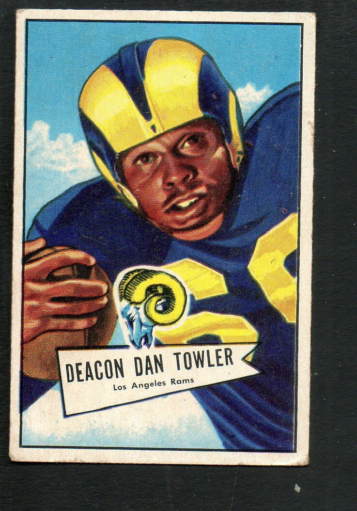 1952 Bowman Small Football Card #120 Deacon Dan Towler-Los Angeles Rams ...
